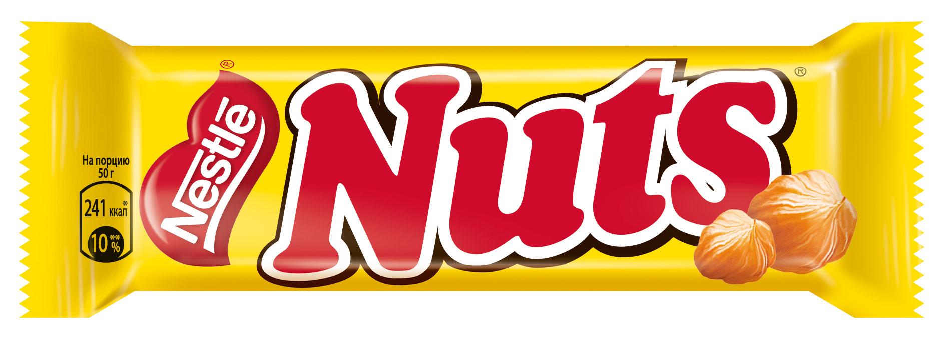 Батончик шоколадный Nuts с фундуком 50г купить с доставкой в МЕГАСТРОЙ ...